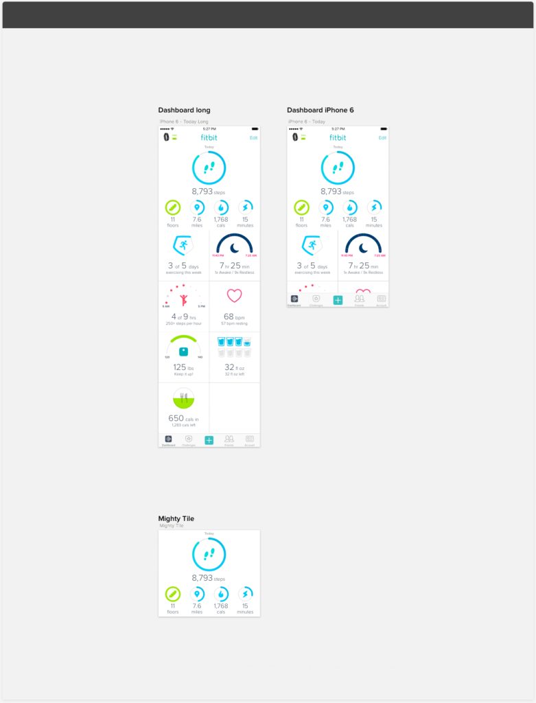 UI – FitBit App Screens – Online Portfolio